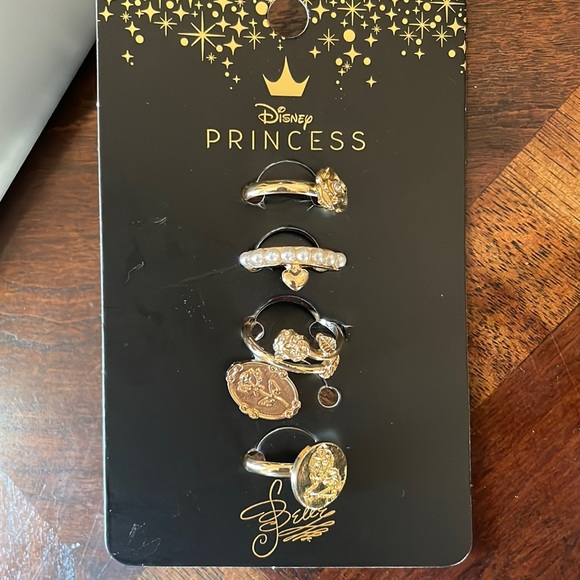 Disney | Jewelry | Disney Princess Gold Rings Rose And Belle | Poshmark